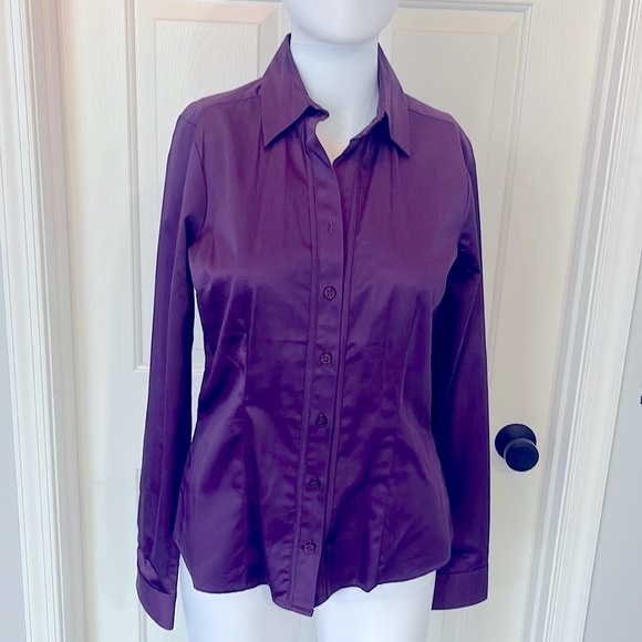 The Limited | Tops | The Limited Purple Button Down Blouse Shirtsmall | Poshmark
